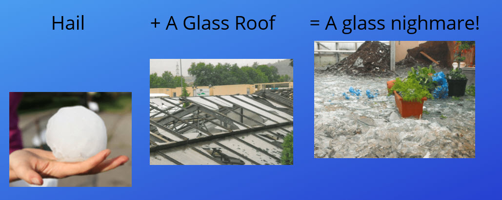 Greenhouse Roofing after Hail