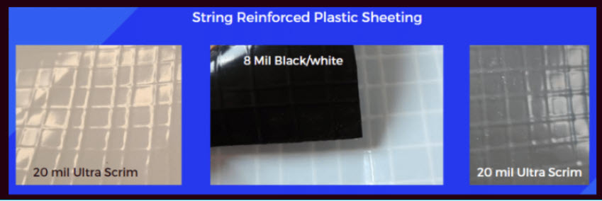 String Reinforced Plastic sheeting- Heavy Duty Construction Film