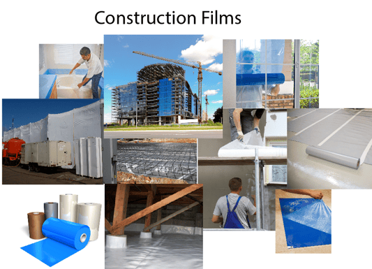 Plastic Sheeting Roll-Construction Films-Many Roll SIzes