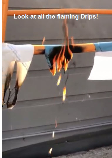 Fire Retardant Tape Burn Demonstration
