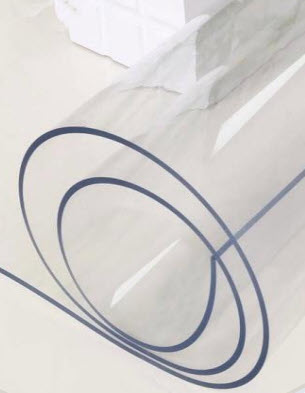 Clear Fire Retardant PVC- Flexible * Clear Vinyl * Double Polish